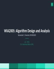 L 2005 02 Introduction To Algorithm Design And Analysis Part2 HS Pptx