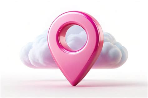 3d map location point marker of map or navigation pin icon sign on