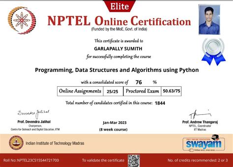 Garlapally Sumith On Linkedin Nptel