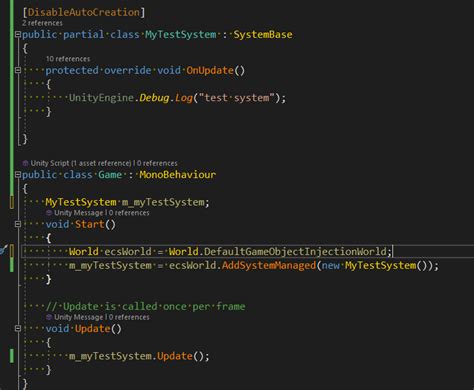 System Is Not Appeared Window Enitties Systems Unity Engine Unity Discussions