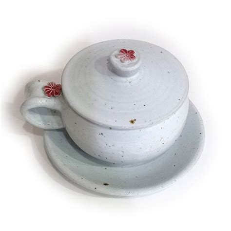 이천도자기 토비 도자기 쇼핑몰 전통 생활도자기 예쁜그릇 도자기 그릇 하양 컬러 쌍화차잔 세트 대 300 Ml