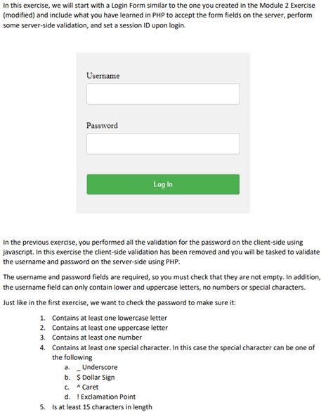 solved in this exercise we will start with a login form