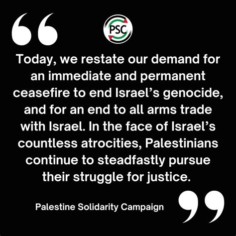 After One Year Of Genocide Uphold International Law Stop Arming