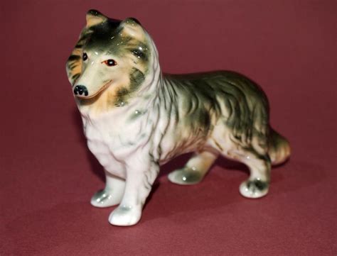 СОБАКА №4 Фарфоровая статуэтка Колли 4 фарфор Германия Винтаж Шелти скульптура фигурка 7 1