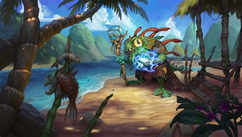 배경 화면 비디오 게임 마석 디지털 아트 삽화 Murloc 무녀 물고기 Morgl The Oracle 월드
