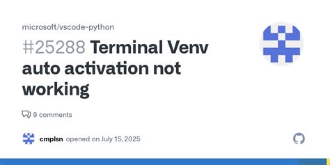 Terminal Venv Auto Activation Not Working · Issue 25288 · Microsoftvscode Python · Github