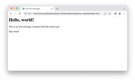 chapter 1 making your first web page static site guide
