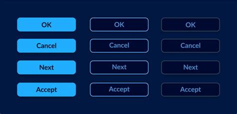 option buttons ui elements kit royalty free vector image