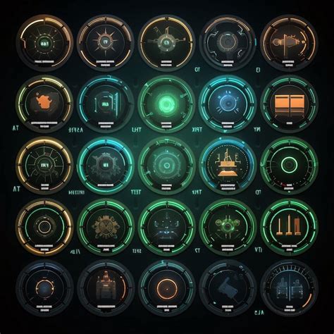 Futuristic Virtual Graphic Touch User Interface Hud Vector Illustration Premium Ai Generated Image