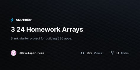 3 24 Homework Arrays StackBlitz