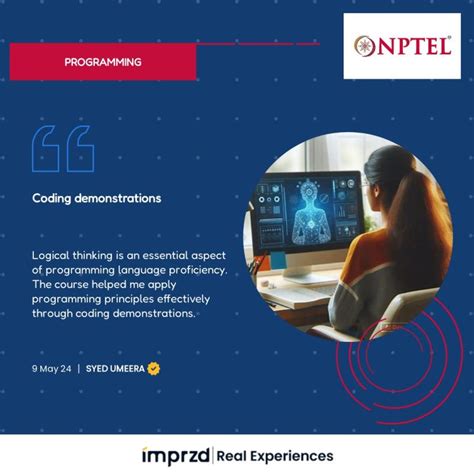 Syed Umeera On Linkedin Nptel