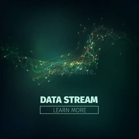 Abstract Data Stream Background Technology Futuristic Illustration Network Signal Stock