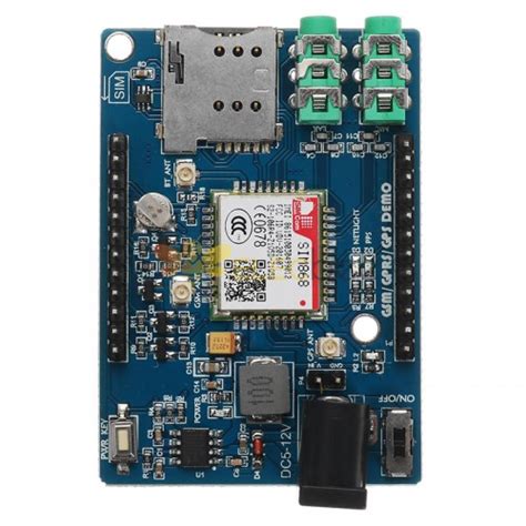 Sim868 Gsm Gprs Gps 3 In 1 Module With Antenna Support Voice Short Message Tts Dtmf For Arduino