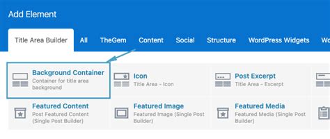 How To Edit The Title Area Template Title Area Specific Elements TheGem WordPress