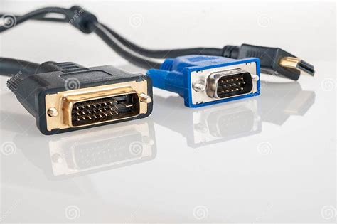 Dvi Hdmi Digital And Vga Analog Video Cable For Connecting An External Tv Screen Monitor To A