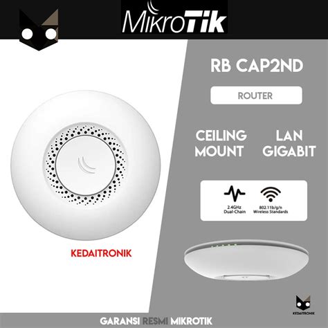 Jual Mikrotik RBCAP2ND Wireless Indoor Dual Chain Access Point Ceiling 2nD Shopee Indonesia