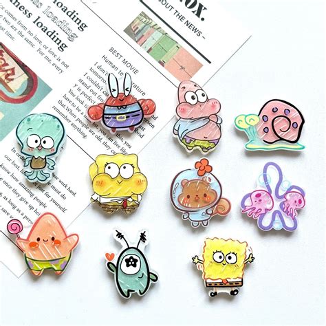 Spongebob Squarepants Acrylic Patch Clouddiy