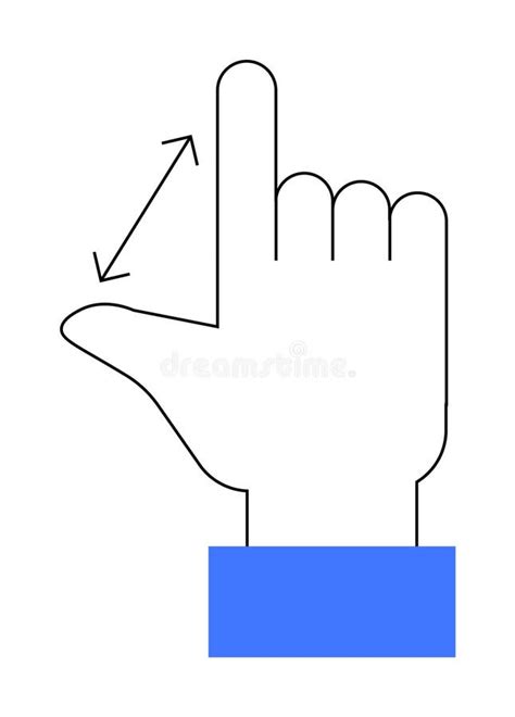 Hand Gesture Indicating A Vertical Pinch To Zoom Gesture With