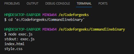 Executing Command Line Binaries With Node Js A Detailed Guide