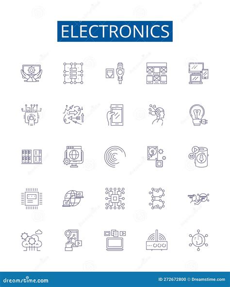Electronics Line Icons Signs Set Design Collection Of Electronics
