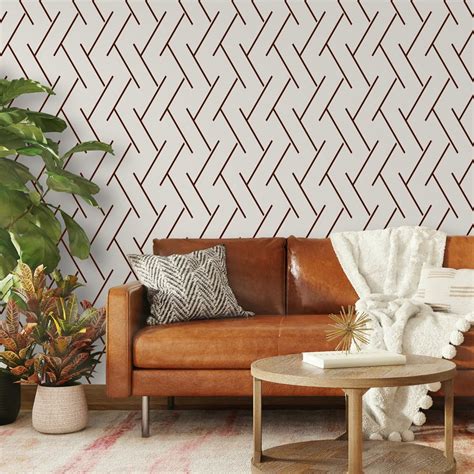 Herringbone Geometric Stencil Stencil Boutique