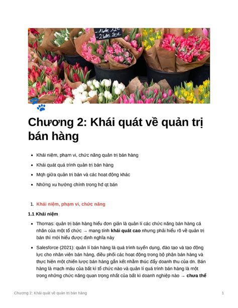 Chng 2 Khi qut v qun tr bn hng Chương 2 Khái quát về quản trị bán hàng Khái niệm phạm vi