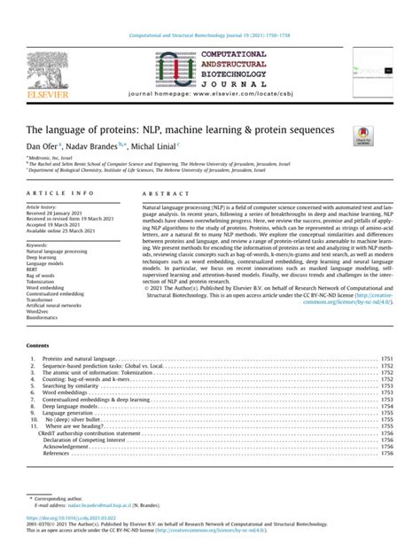 The Language Of Proteins Nlp Machine Learning And Protein Sequences
