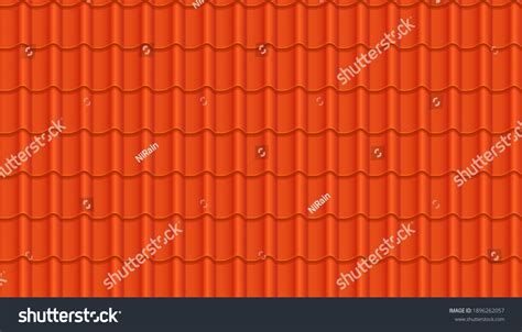 Vector Seamless Pattern Red Roof Tile Stock Vector Royalty Free 1896262057 Shutterstock
