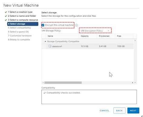 how to encrypt an existing or new virtual machine