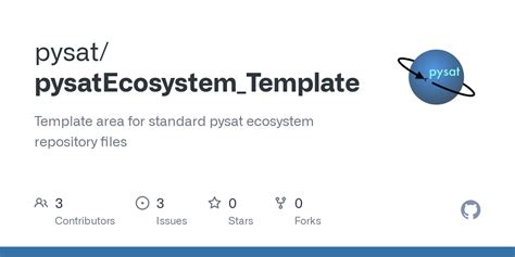 Github Pysatpysatecosystemtemplate Template Area For Standard Pysat Ecosystem Repository Files