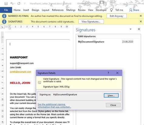Add Digital Signature To Documents Using Sharepoint Workflow