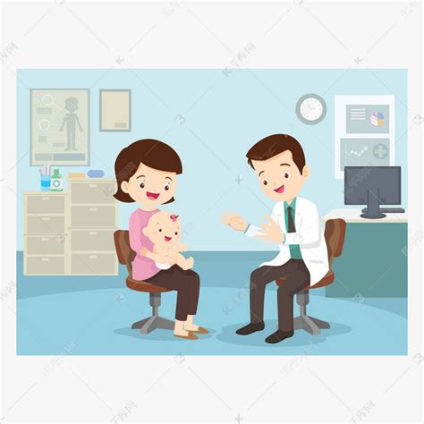 妈妈带她的孩子去看医生素材图片免费下载 千库网