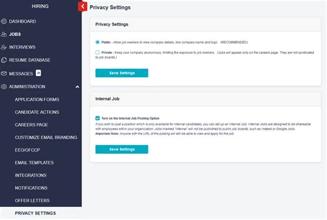 Privacy Settings HCM Help Center