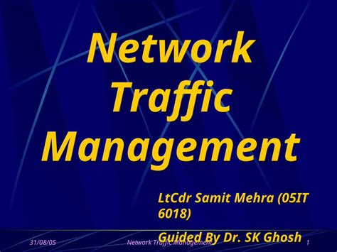 Ppt 310805network Traffic Management1 Network Traffic Management Ltcdr Samit Mehra 05it
