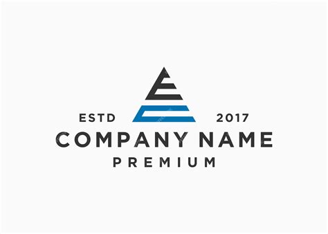 Premium Vector Letter Ec Triangle Logo Design Vector Illustration Template