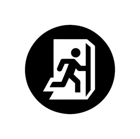 Premium Vector Emergency Exit Vector Illustration Escape Route Sign And Symbol