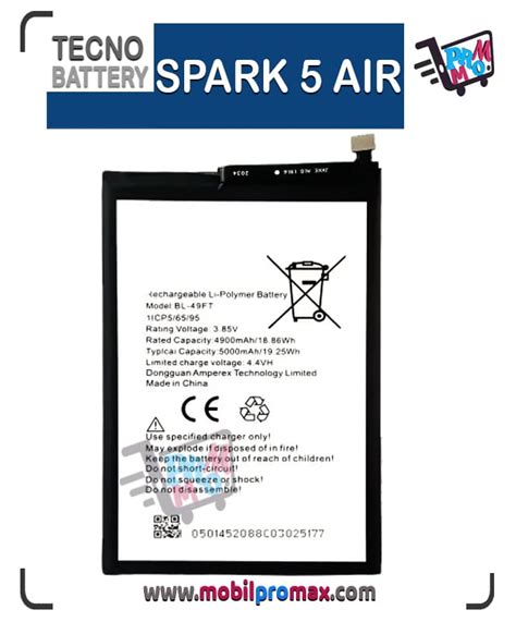 Tecno Spark Air Battery Mobilpromax