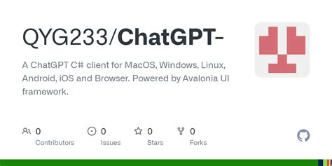 Github Qyg233chatgpt A Chatgpt C Client For Macos Windows Linux