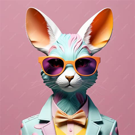 Premium Vector Cute Cat In Sunglasses 3d Illustration Cute Cat In