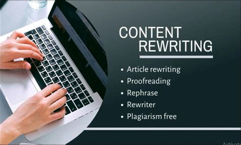 Do Content And Article Rewriting Rephrase And Proofreading By