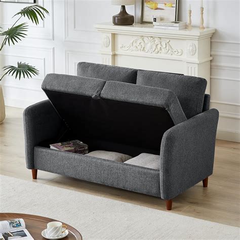 Amazon Chorlenimi Loveseat Sofa Couch With Storage Small Love Seat