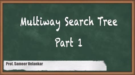 Multiway Search Tree Multiway Tree Programming And Data Structures Gate Cse Youtube
