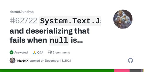 `systemtextjson` And Deserializing That Fails When `null` Is Received