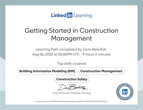 sami abdullah on linkedin certificate of completion