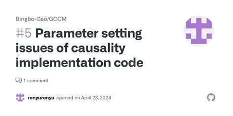 Parameter Setting Issues Of Causality Implementation Code · Issue 5