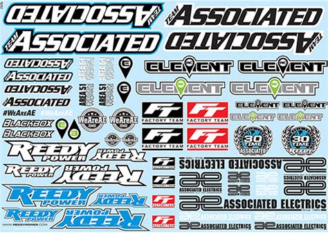 Team Associated AE Branding Decal Sheet ASC RRP