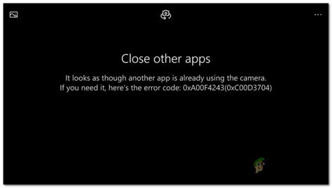 fix camera error code 0xa00f4243