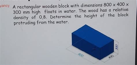 solved a rectangular wooden block with dimensions 800×400×