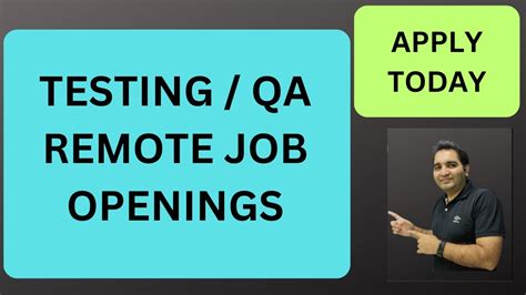 Testing Jobs Manual Testing Remote Jobs Youtube