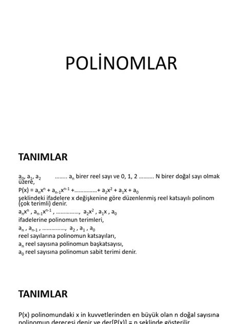 Hafta Polinom Pdf